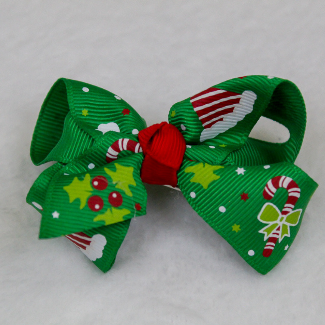 green bow clip